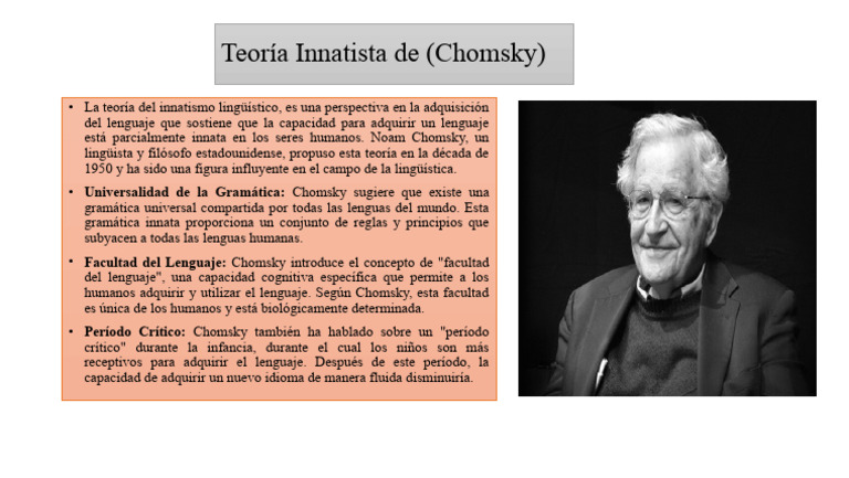 Teoría Innatista de (Chomsky) | PDF