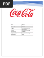 ECO 201 Module Seven Short Paper | PDF | Oligopoly | Coca Cola