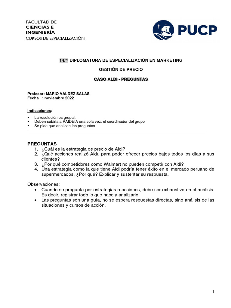 Preguntas Caso Aldi | PDF