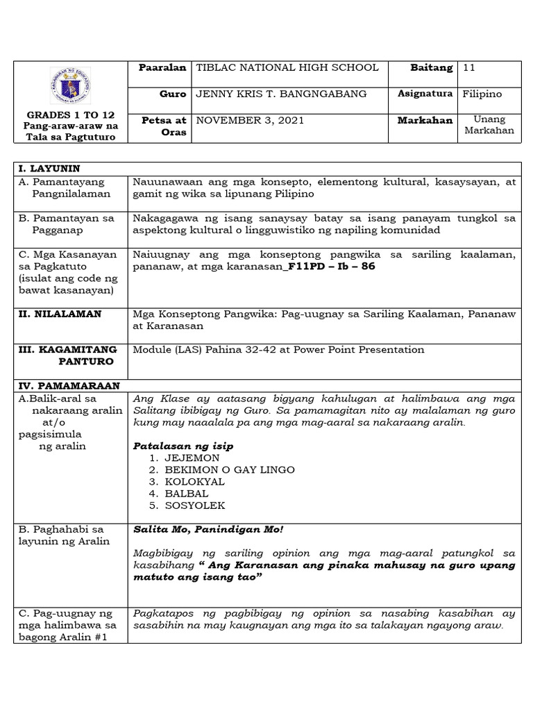 Cot Filipino 11-Qi | PDF