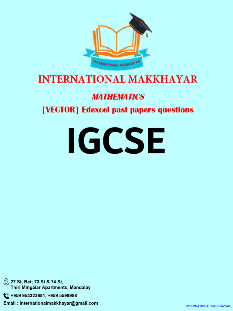 Vector Past Paper Questions | PDF | Line (Geometry) | Area