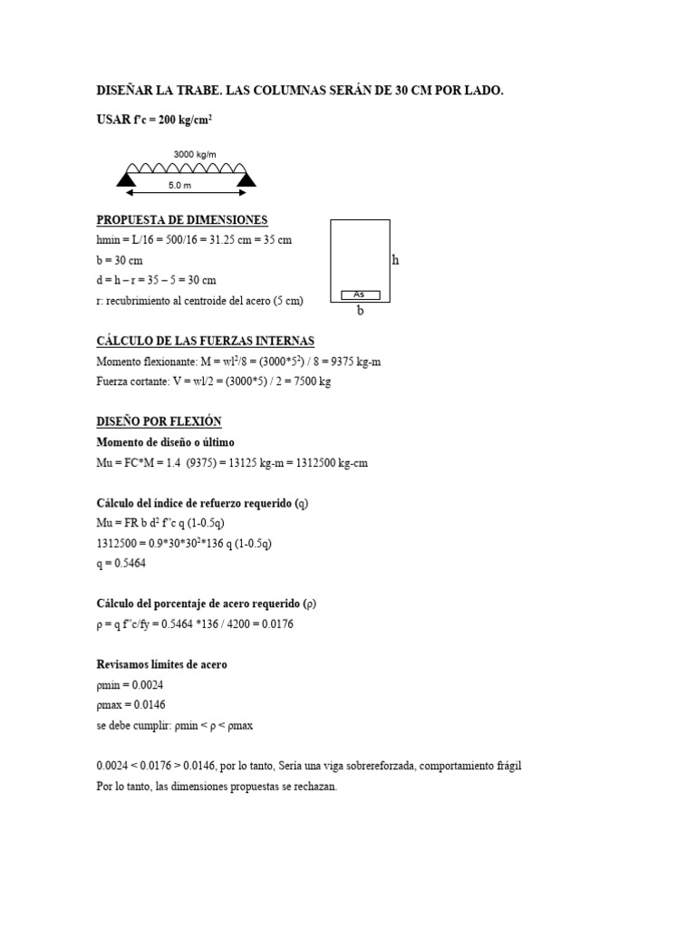 Diseño de Trabe | Descargar gratis PDF | Ingeniería estructural ...