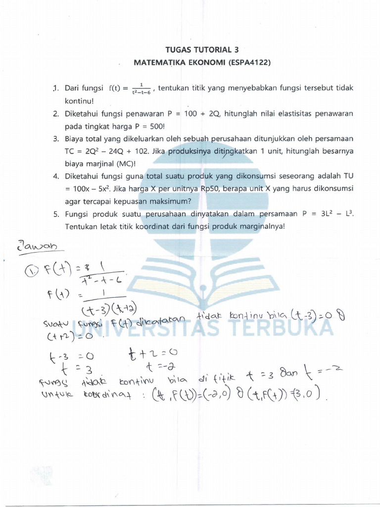 Tugas 3 MTK | PDF