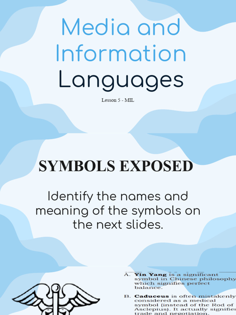5 Media and Information Languages | PDF | Narrative | Symbols