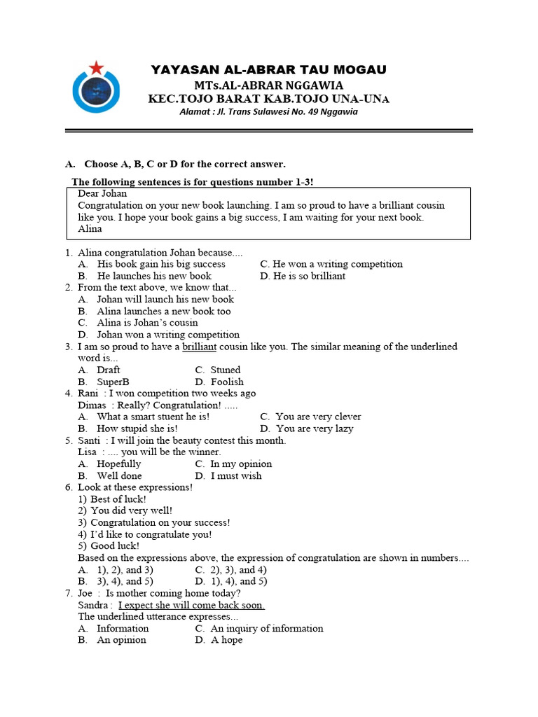 Uas Kelas 9 | PDF | Common Cold | Clinical Medicine