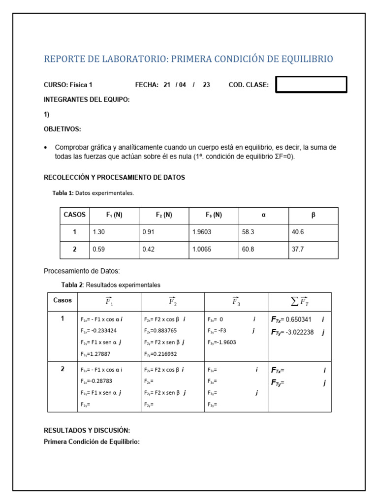 Reporte Lab Fisi1 S05 Pce | PDF | Espacio | Fenomeno fisico