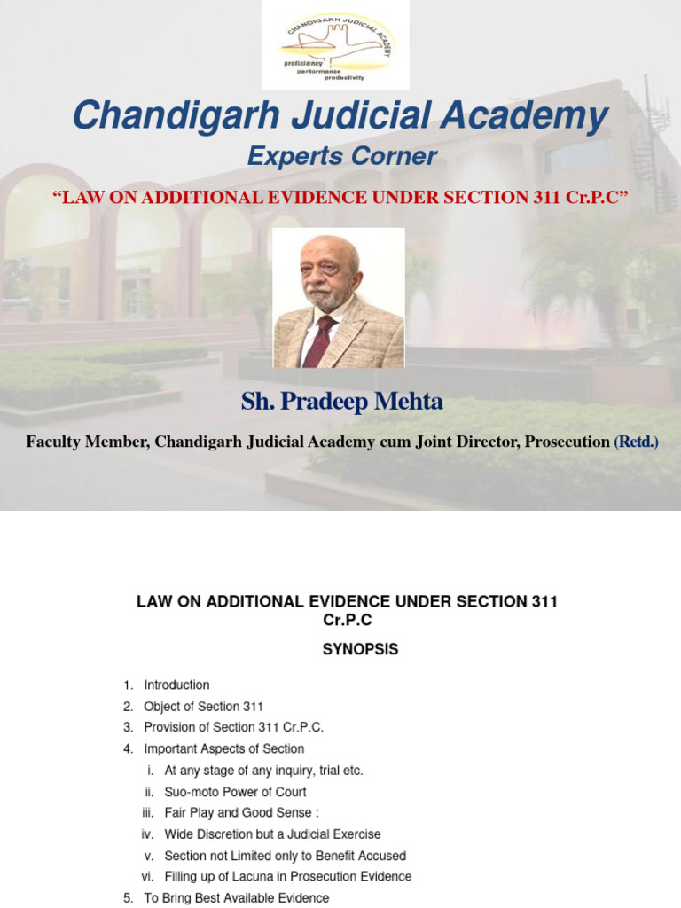 Legal Insights on Section 311 Cr.P.C. | PDF | Prosecutor | Right To A ...