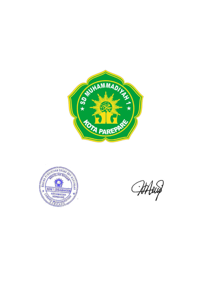 Scan Stempel, Logo. Dan TTD Kepsek | PDF