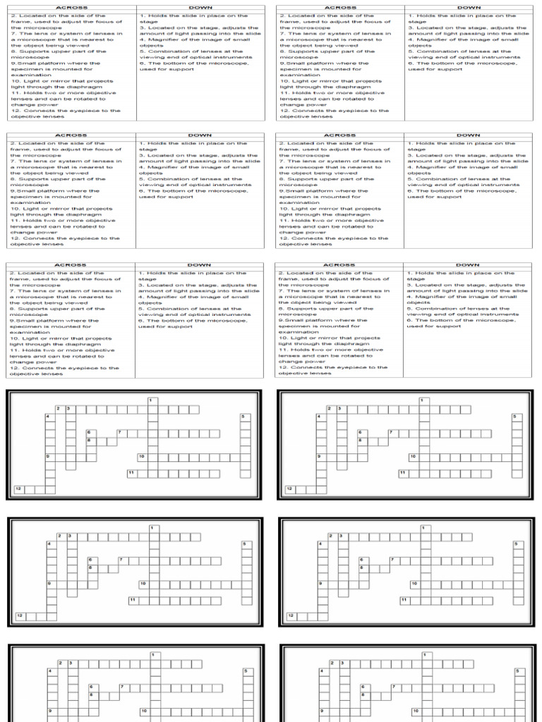 Science 7 - Microscope Review | PDF