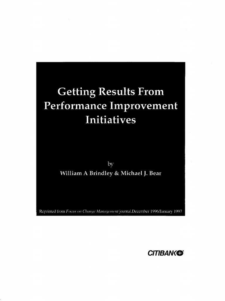 Getting Results From Performance Improvement Initiatives-1 | PDF