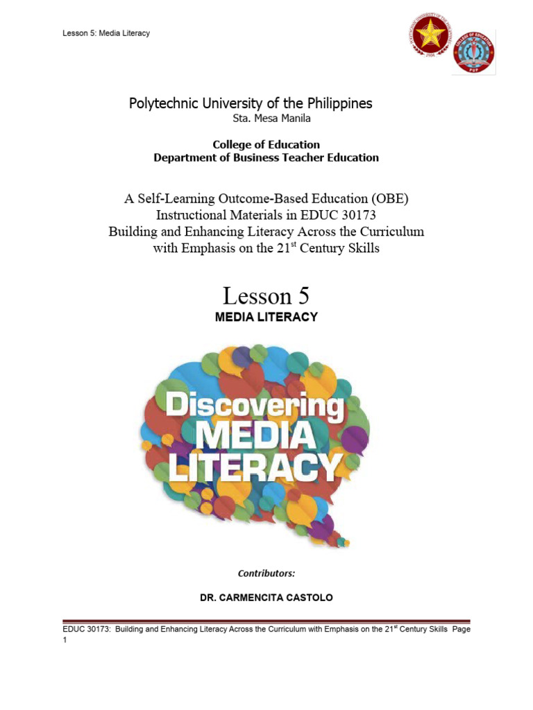 Module 5 Building Literacy | PDF | Literacy | Information