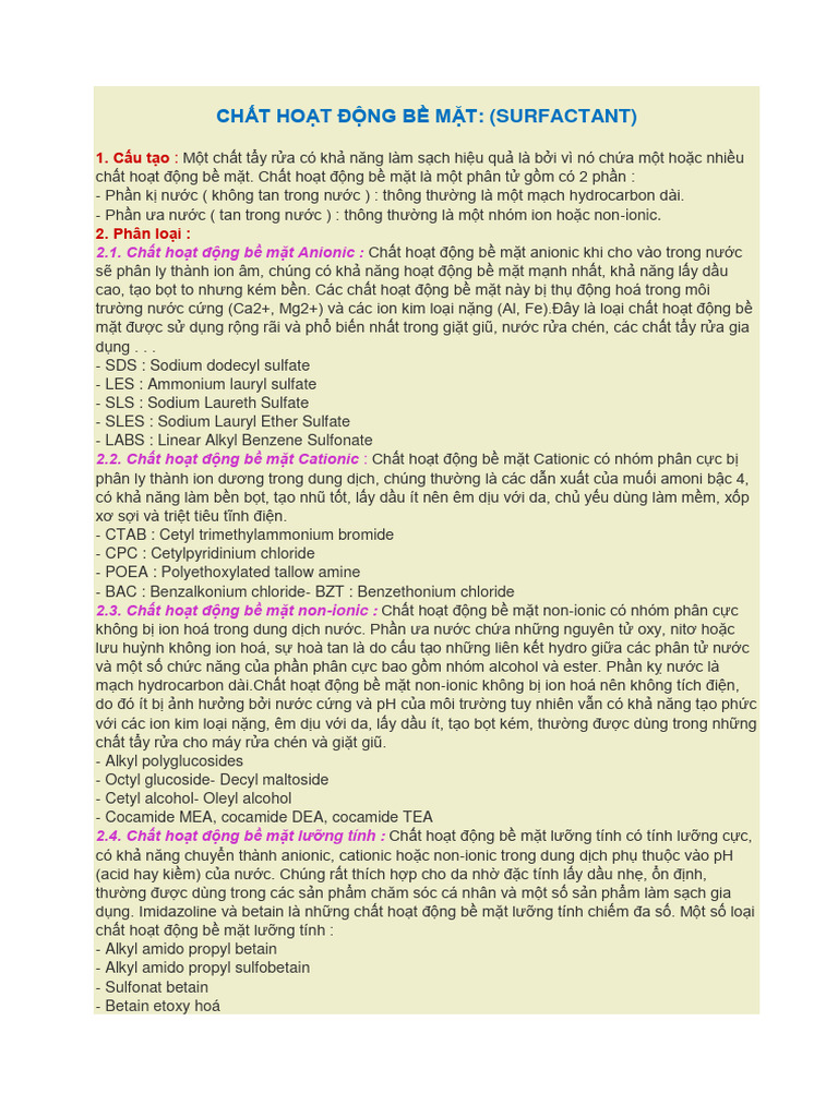 CHT Hot DNG B MT Surfactant | PDF