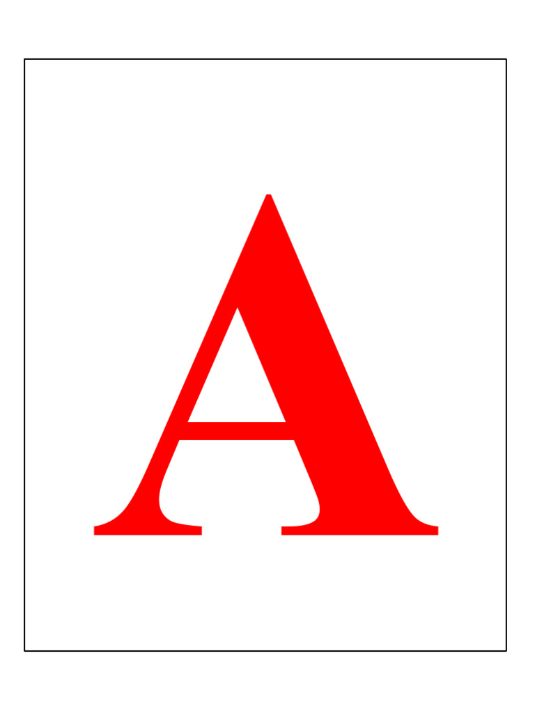 Huruf ABC Saiz SATUa4 BESAR | PDF