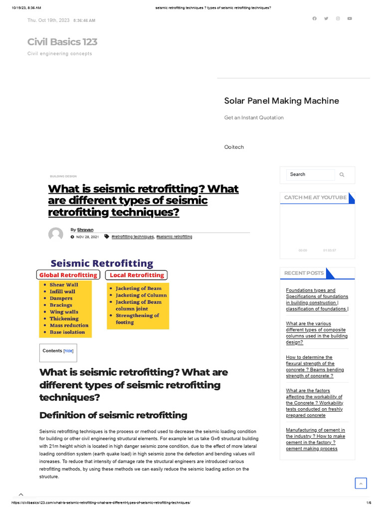 Seismic Retrofitting Techniques - Types of Seismic Retrofitting ...