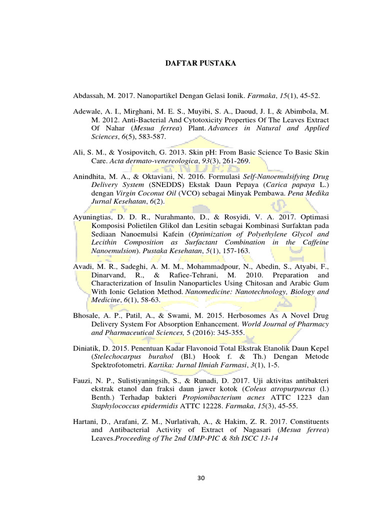 Daftar Pustaka Annisa Muslimah Anna Dhafah I1c016022 Skripsi 2020 Pdf Chemistry Chemical