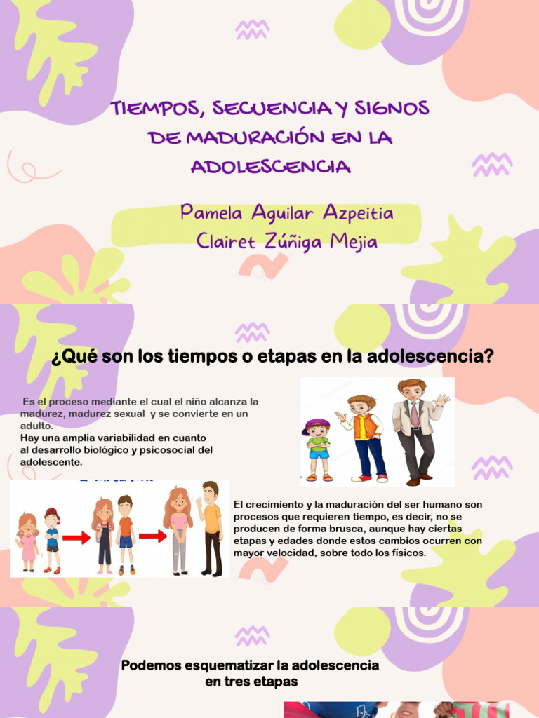 Tiempos, Secuencias y Signos de Maduracion | PDF | Adolescencia | Pubertad