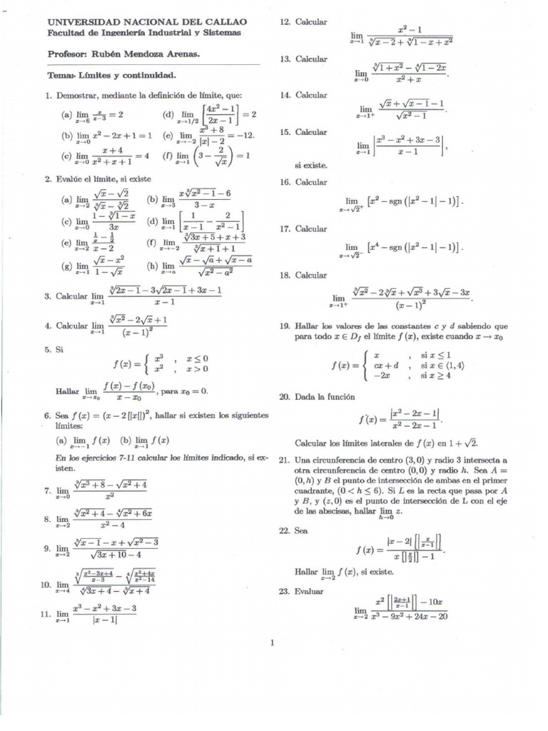 Limite y Continuidad | PDF