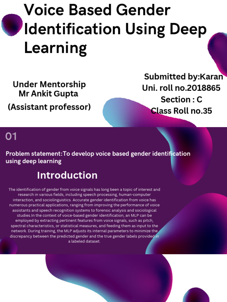 Voice Based Gender Identification Using Deep Learning | PDF | Usability | Deep Learning