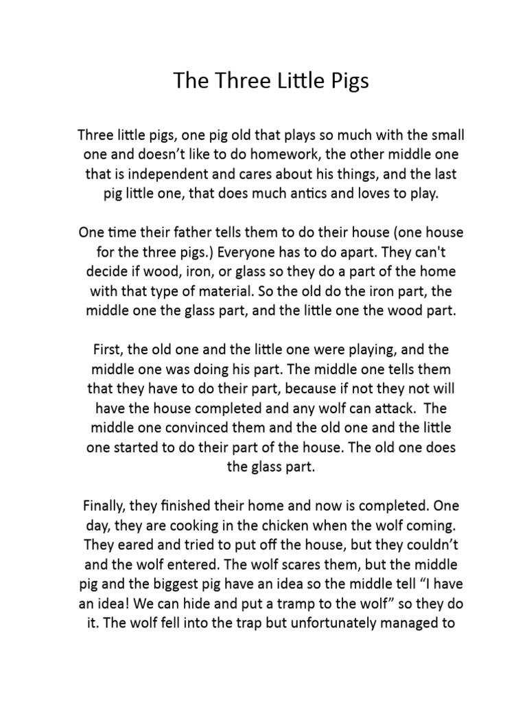 The Three Little Pigs | PDF