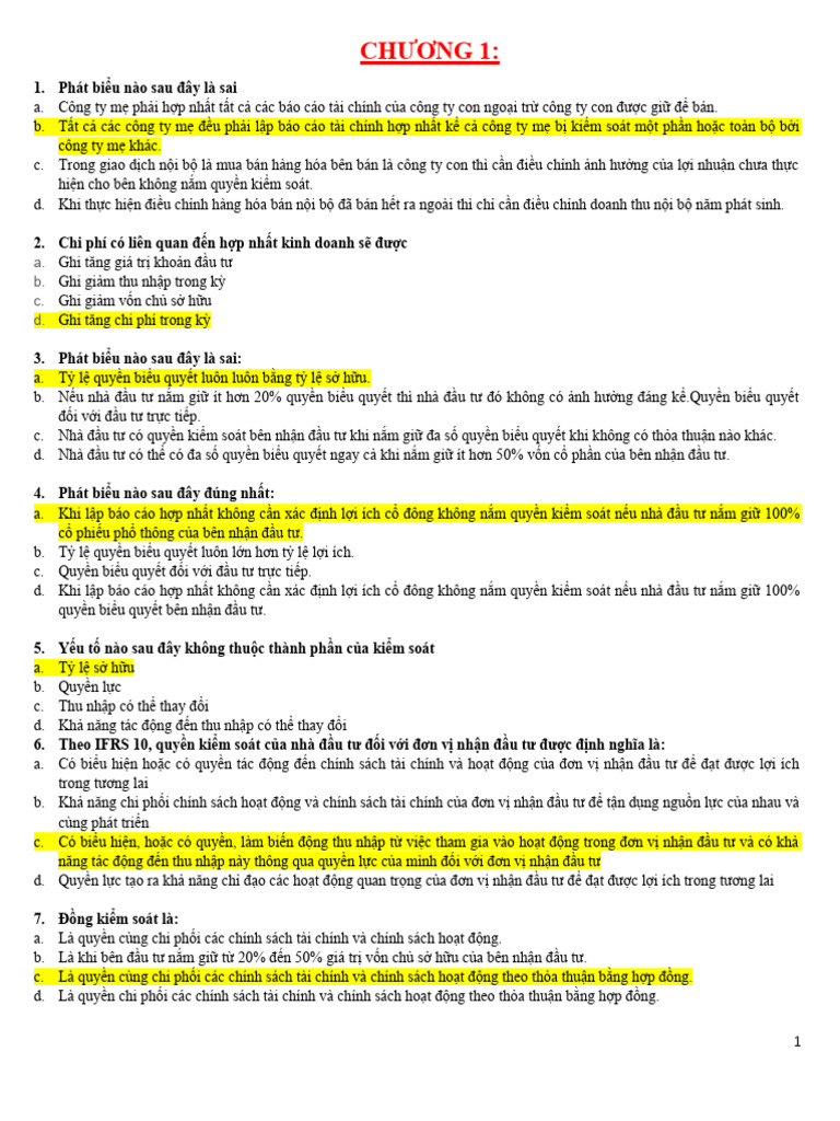 @trac Nghiem - IFRS Tong Hop - 28.6 | PDF