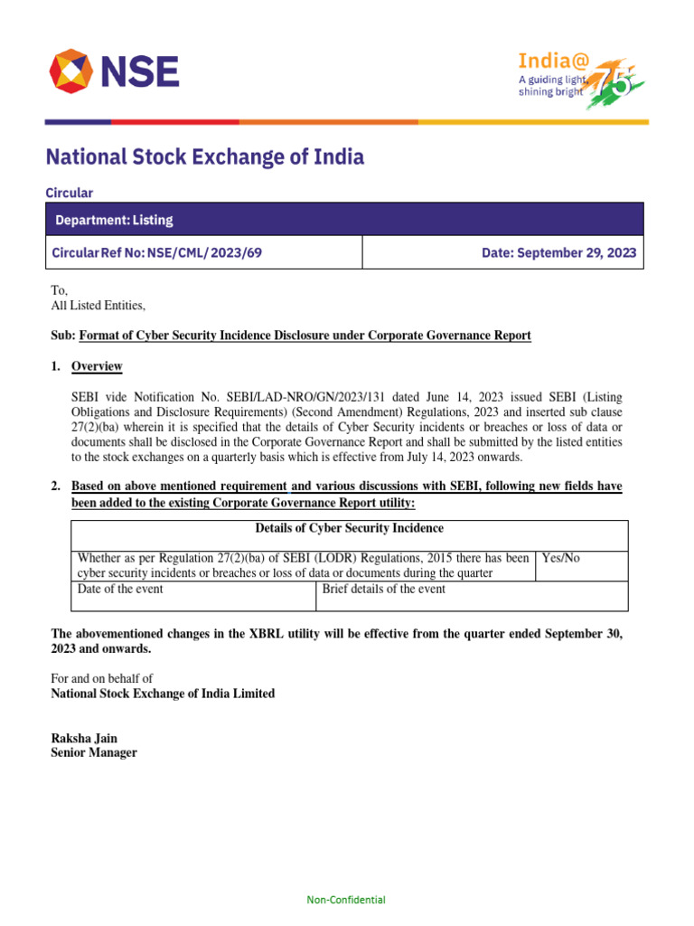 NSE Circular 29092023 | PDF