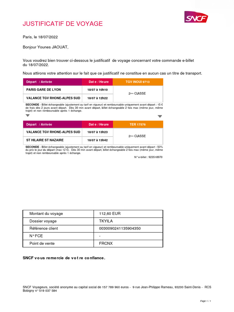 SNCF 1 | PDF | Transport | Entreprises ferroviaires