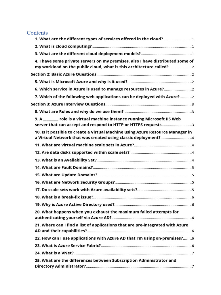 Azure Interview Questions | PDF | Cloud Computing | Microsoft Azure