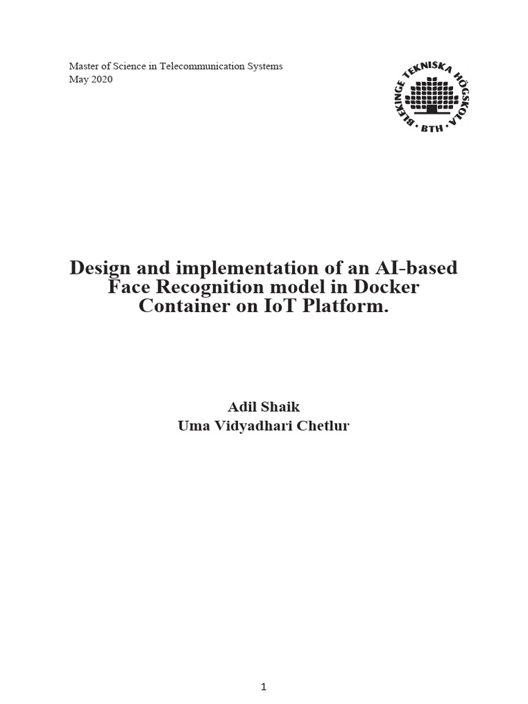 Design And Implementation Of An Ai Based Face Recognition Model In