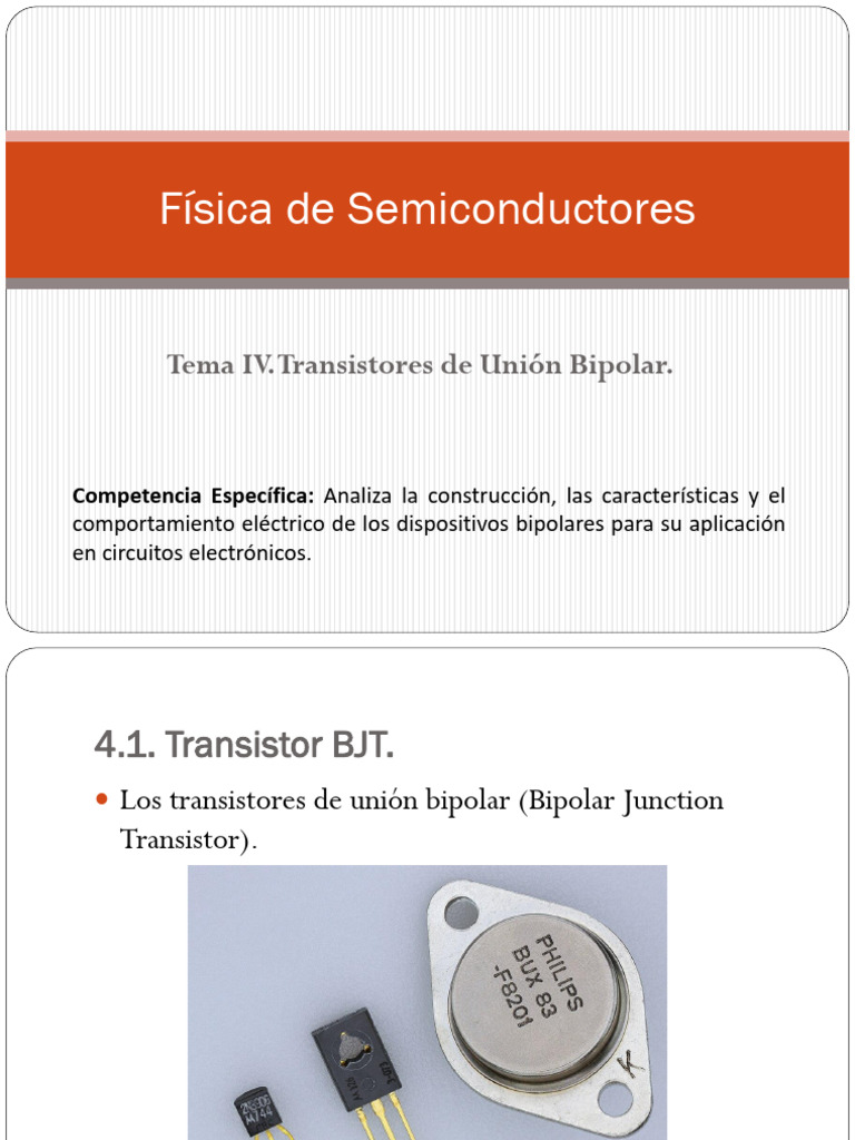 Transistores Bipolares: BJT y Su Funcionamiento | PDF | Transistor de unión bipolar | Transistor