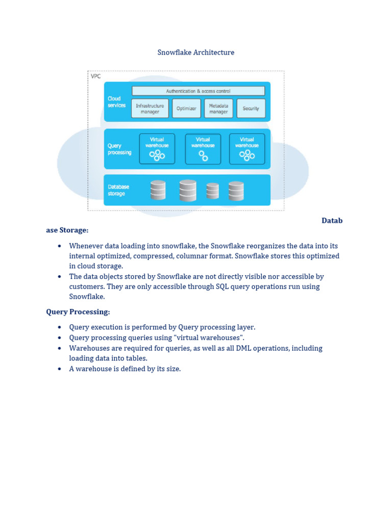 Snowflake Architecture | PDF | Databases | Cloud Computing