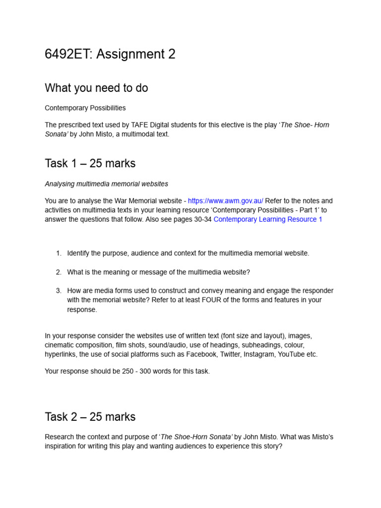 Assignment 2 Completed | PDF | Multimedia | Human Communication