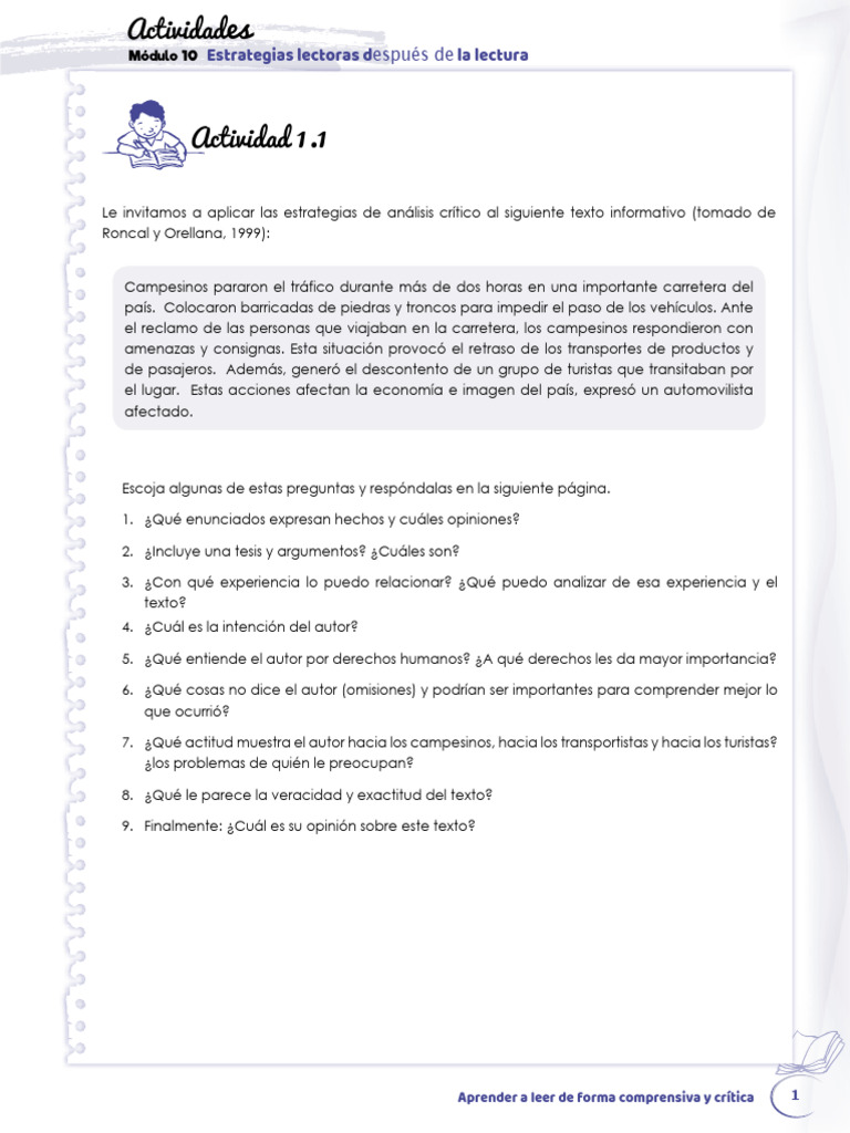 Modulo 10 Actividades | PDF