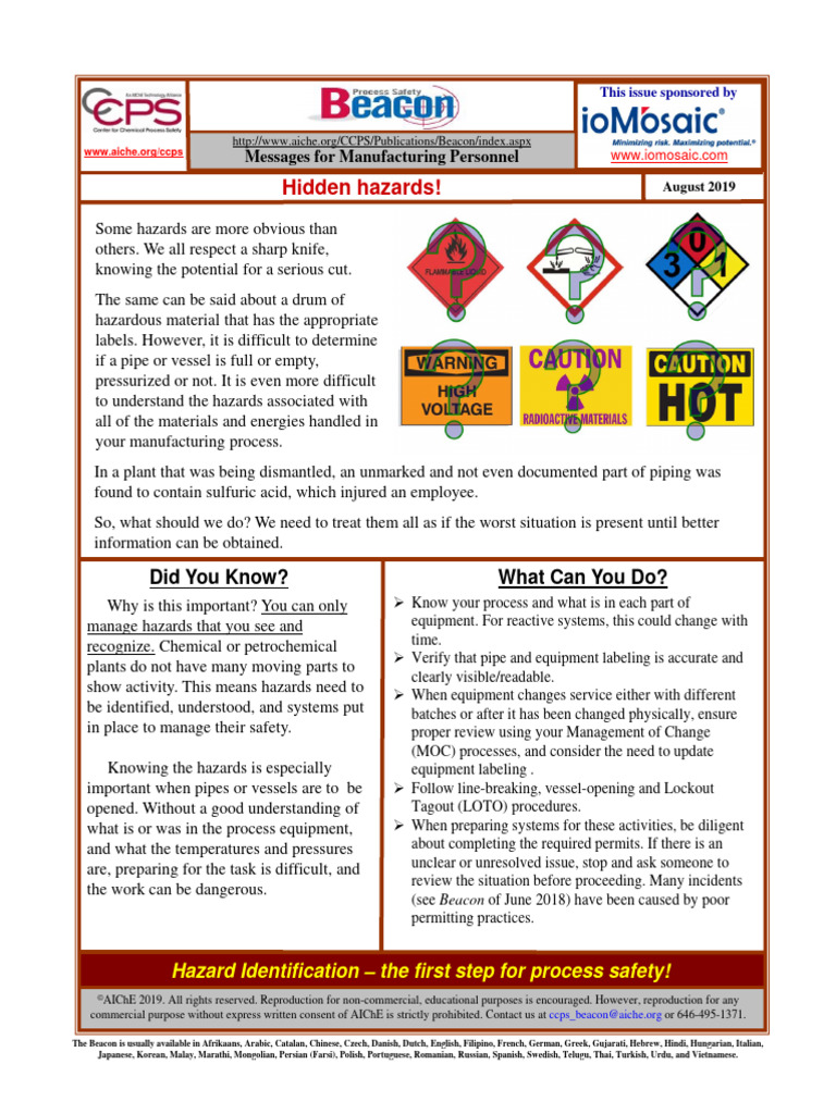 2019 08 Beacon English | PDF | Hazards | Linguistics