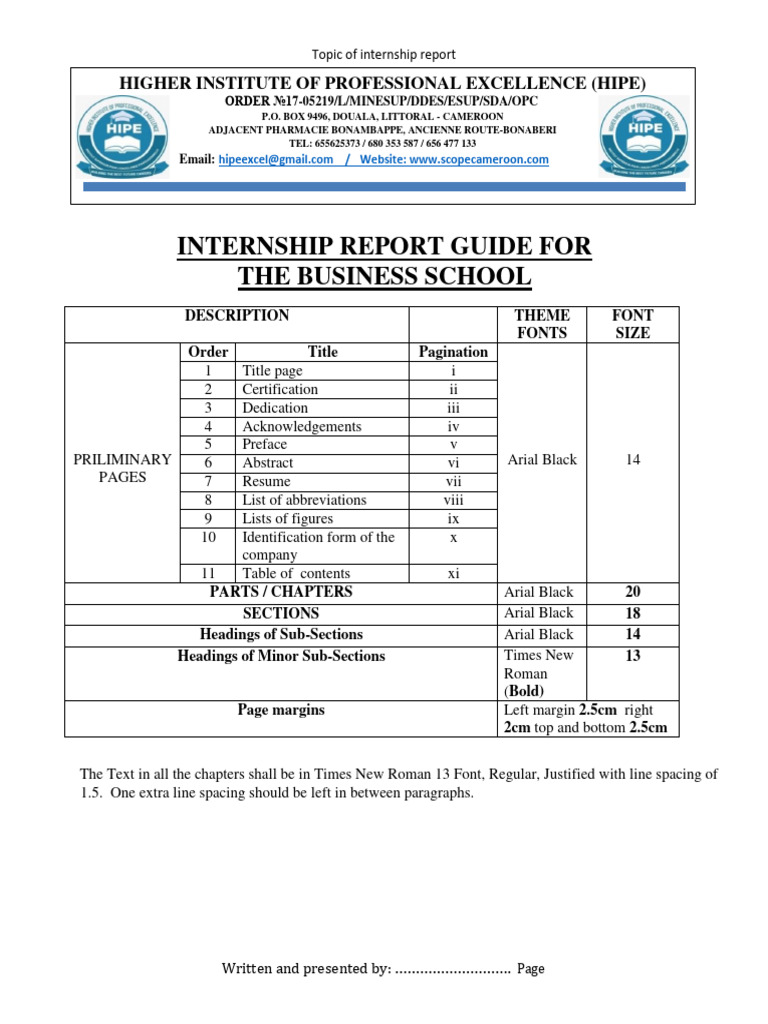 Report Guide For The Business School | PDF | Methodology | Data