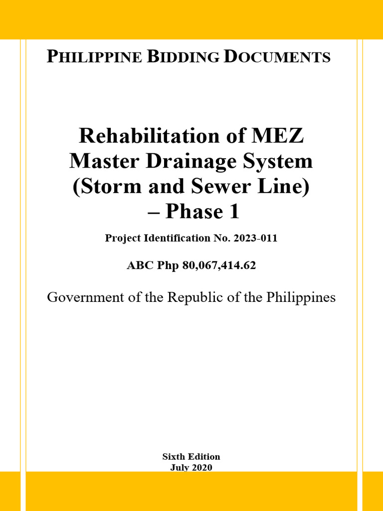 Infrastructure-Works-MEZ Master Drainage System Phase 1 | PDF | Procurement | General Contractor