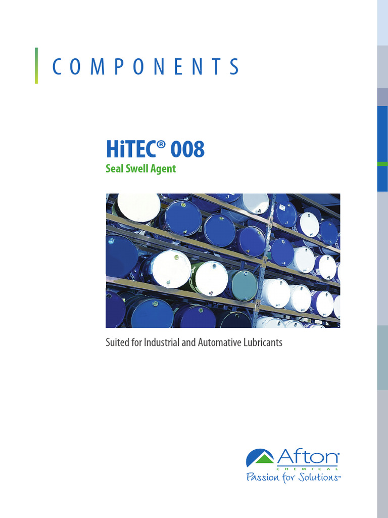 HiTEC-008 PDS | PDF | Lubricant | Materials