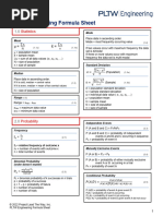 PLTW Engineering Formula Sheets | PDF | Area | Orbit
