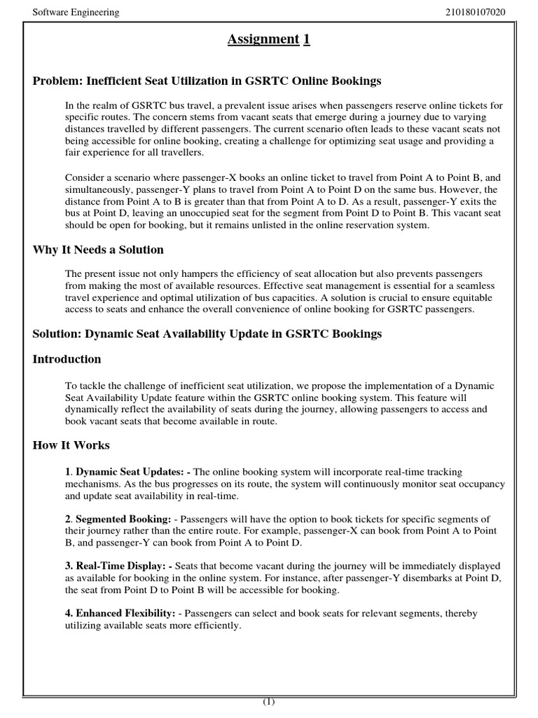 SE Assignment 1 | Download Free PDF | Computing