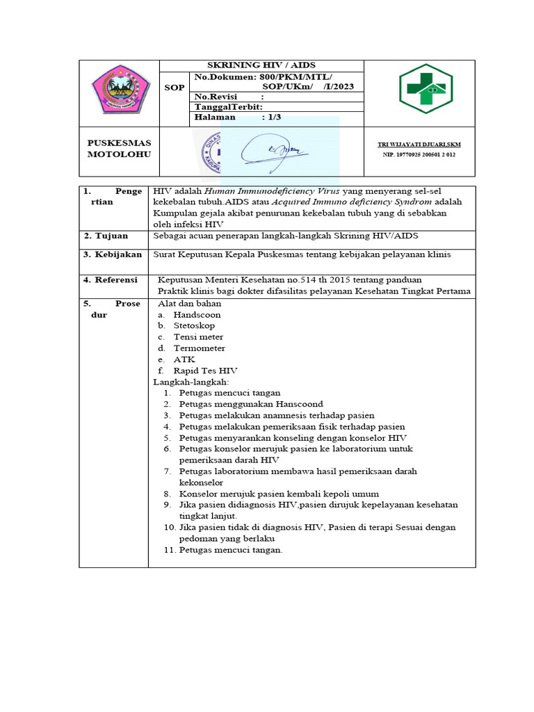 Skrining Hiv | PDF | Sains & Matematika | Pengembangan Diri