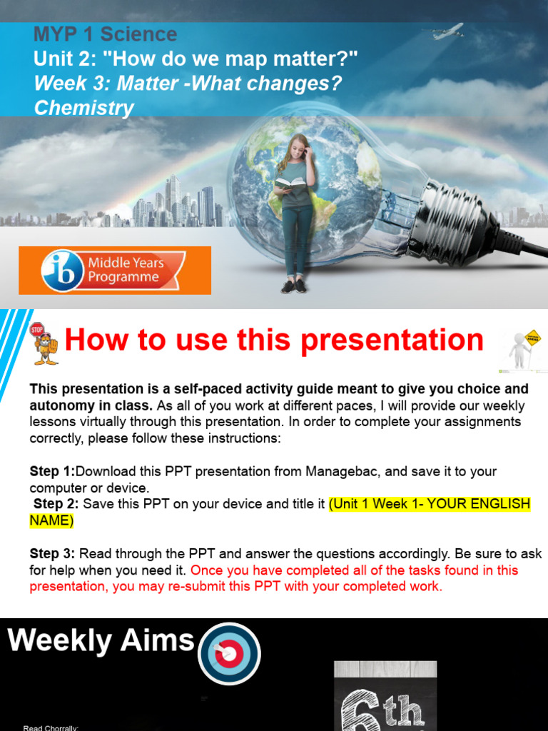 MYP - 1 - Unit - 2 - The - Properties - of - Matter - Part - 1 | PDF ...