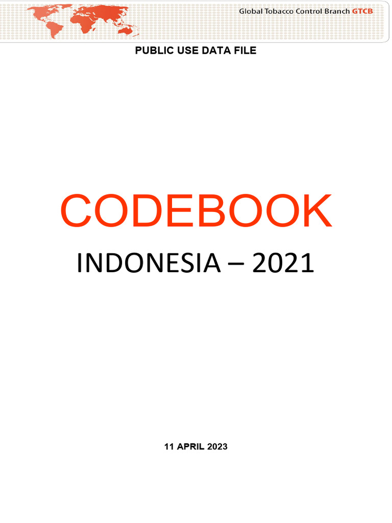 GATS Codebook Indonesia - Final Draft - April 11 2023-1-508 | PDF | Sampling (Statistics ...