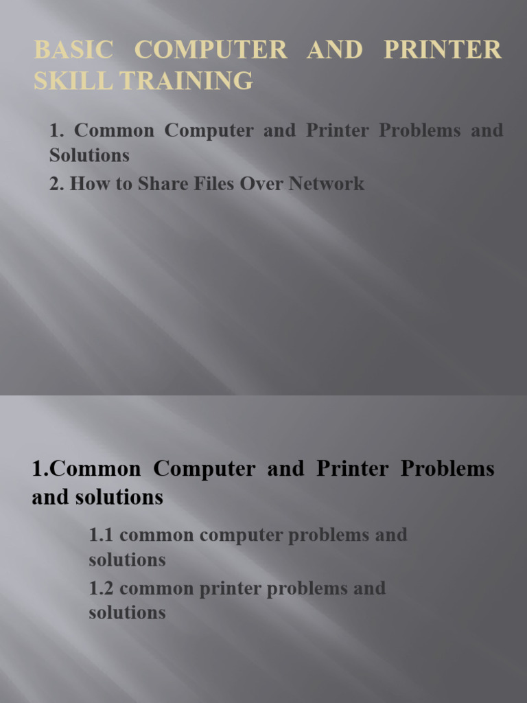 Printer Problems and Solutions Guide | PDF | Printer (Computing) | Malware