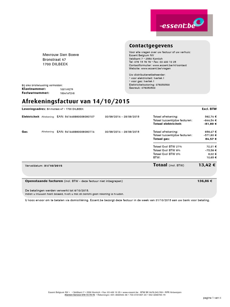 Energy Invoice | PDF