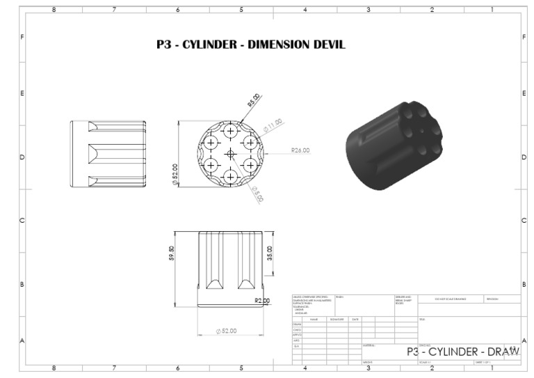 p3 - Cylinder - Draw | PDF | Mechanical Engineering