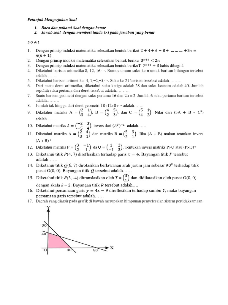 Soal Remedial XI MTK Wajib | PDF