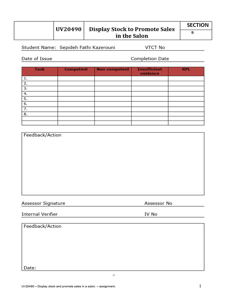 UV20490 Display Stock To Promote Sales in A Salon | PDF | Sales ...