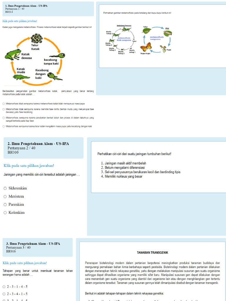 Latihan Soal Us Ipa | PDF