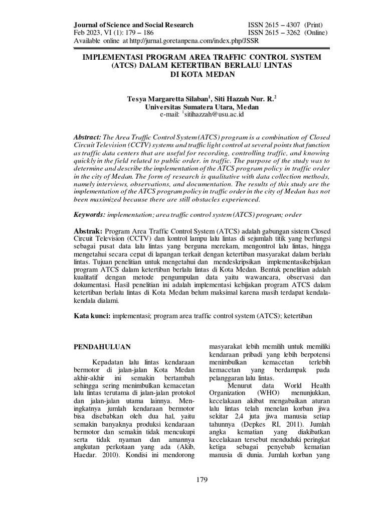 Implementasi Program Area Traffic Control System (Atcs) | PDF