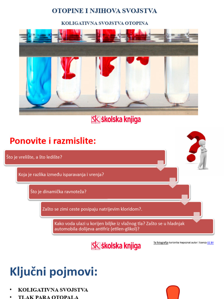 4.3. Koligativna Svojstva Otopina | PDF