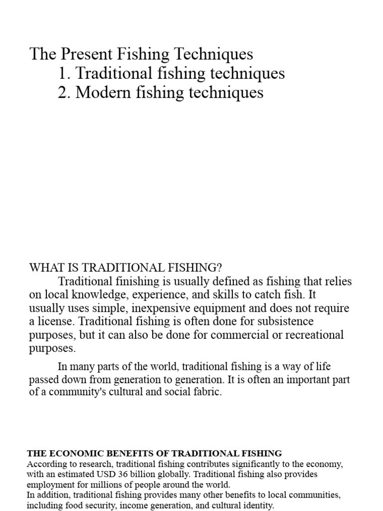 Traditional Fishing Techniques Worldwide | PDF | Fish And Humans | Fish